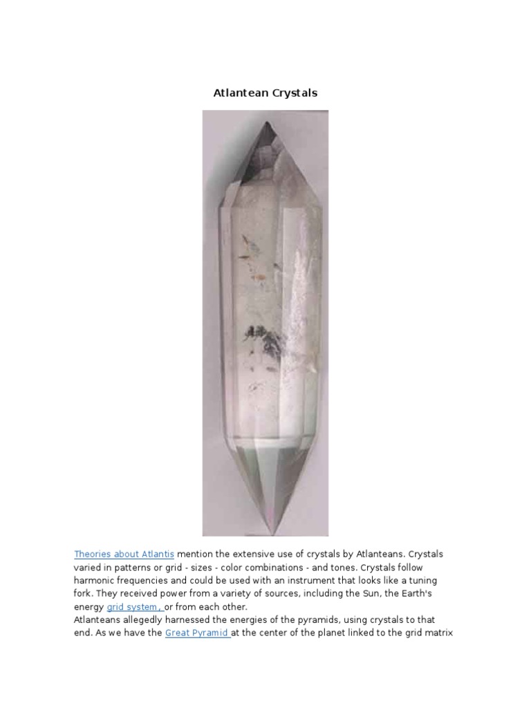 Atlantean Crystals | PDF | Atlantis | Moon