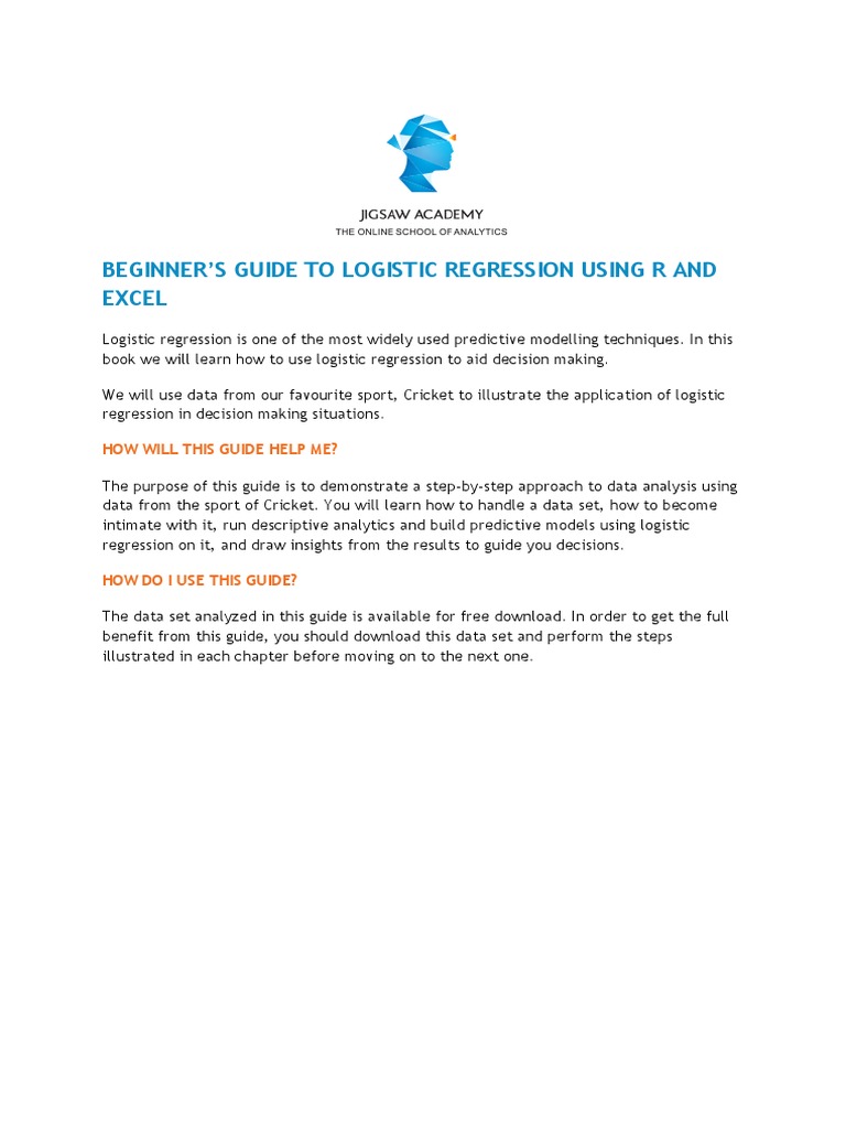 Data Analysis Using Logistic Regression | PDF | Logistic Regression ...