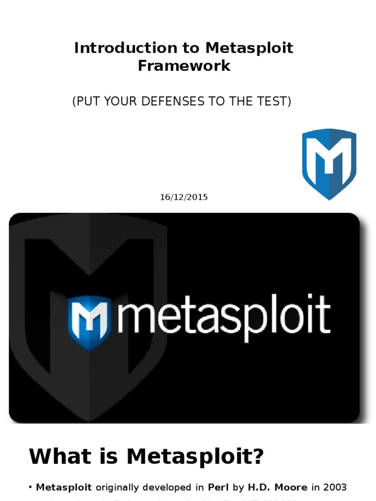 3 Introduction To Metasploit Framework | PDF | Cybercrime | Crime ...