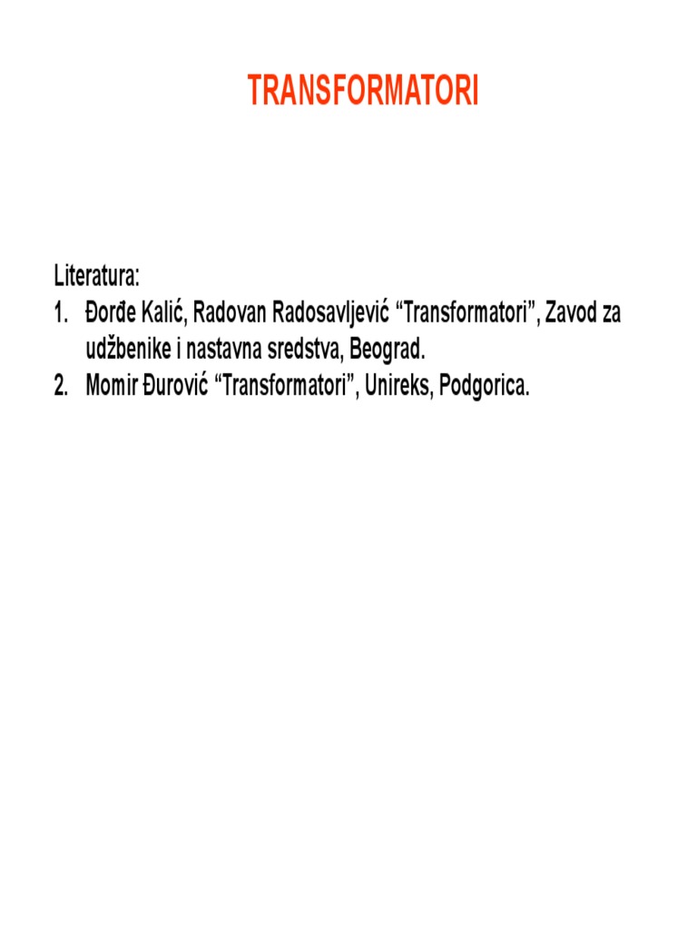 Transformatori PDF | PDF