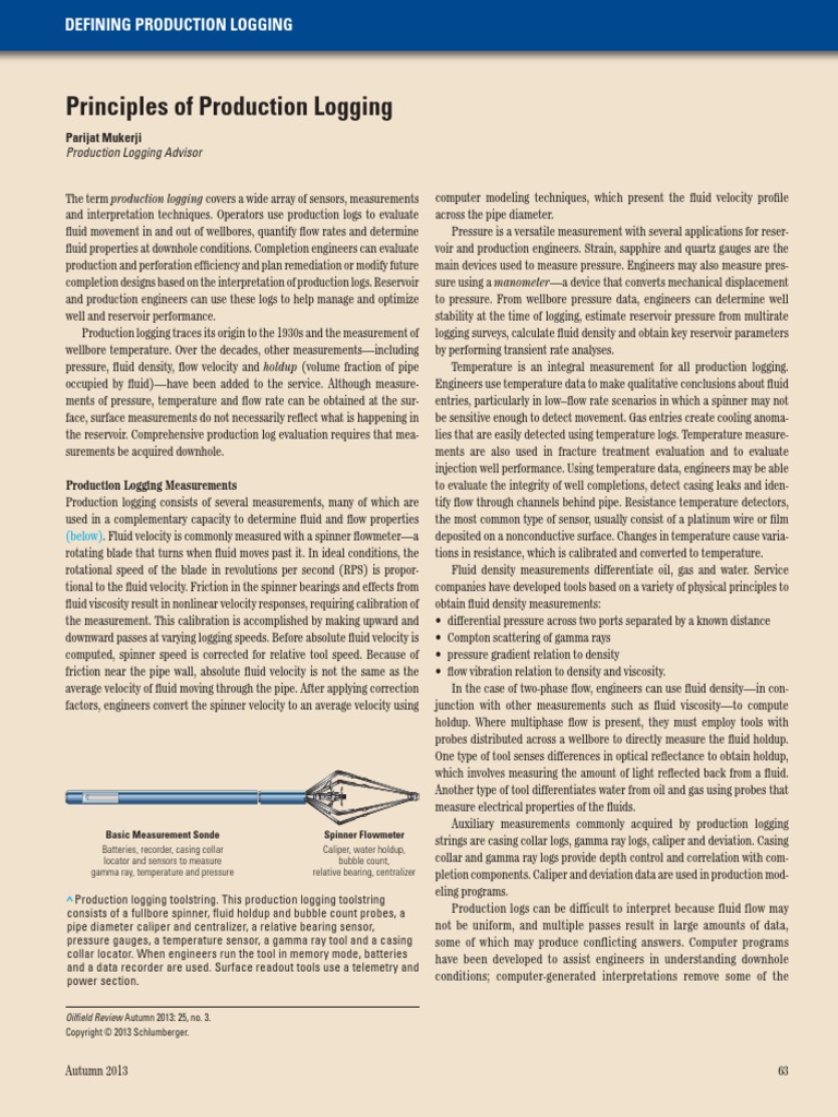 PLT Interpretation - Schlumberger PDF | PDF | Fluid Dynamics | Flow ...