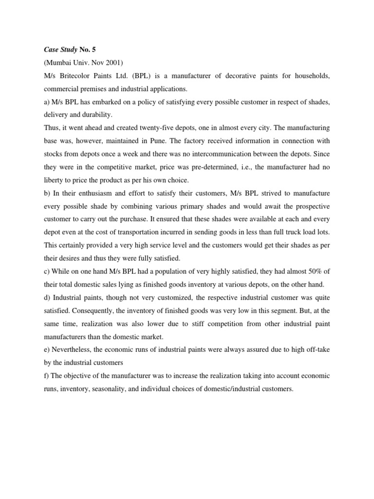 Case Study No.5 | PDF