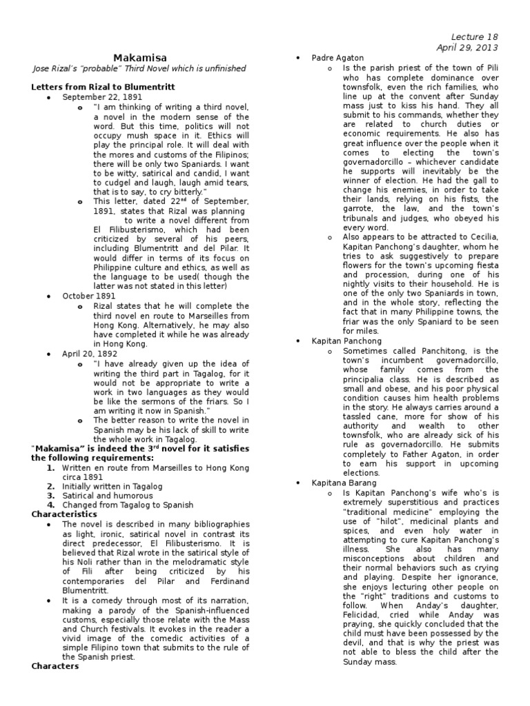 Lecture 18 - Makamisa | Download Free PDF | Philippines