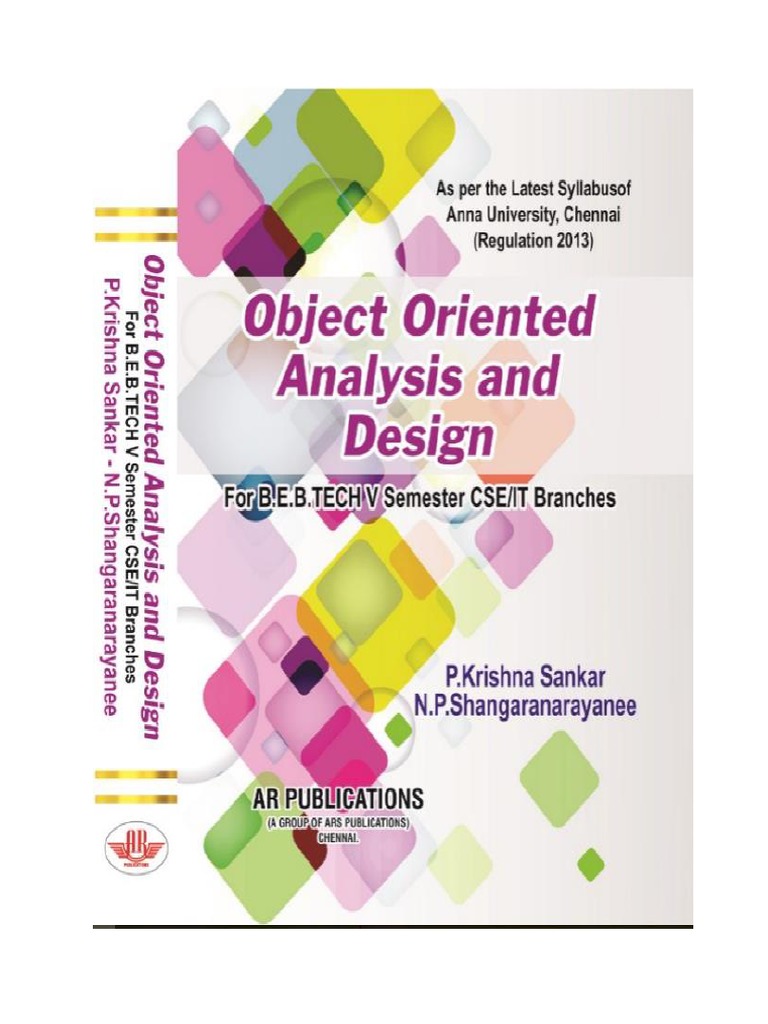 Object Oriented Analysis and Design For R-2013 by Krishna Sankar P ...