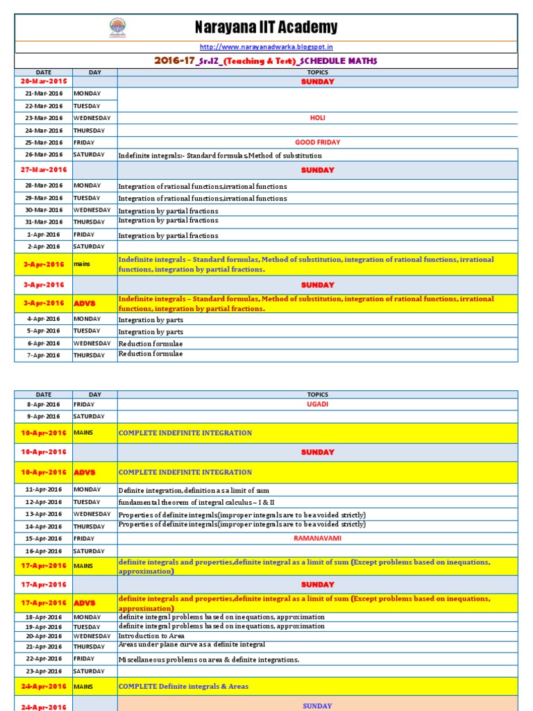 Micro Schedule | PDF
