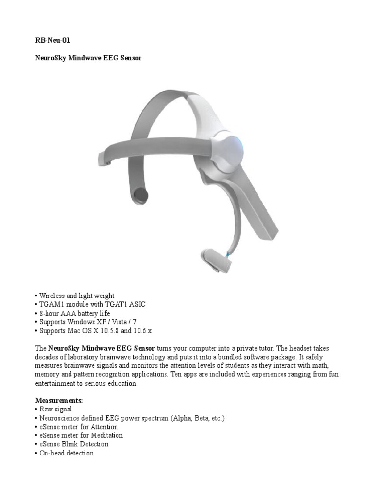 An Introduction to the NeuroSky Mindwave EEG Sensor: A Wireless ...