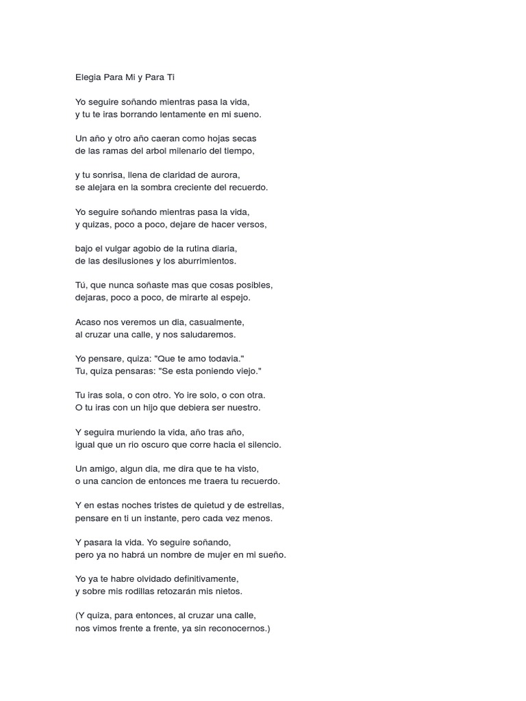 Elegia para Mi y para Ti | PDF Elegia para Mi y para Ti | PDF