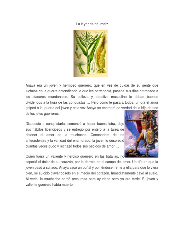 La Leyenda Del Maiz | PDF | Poesía
