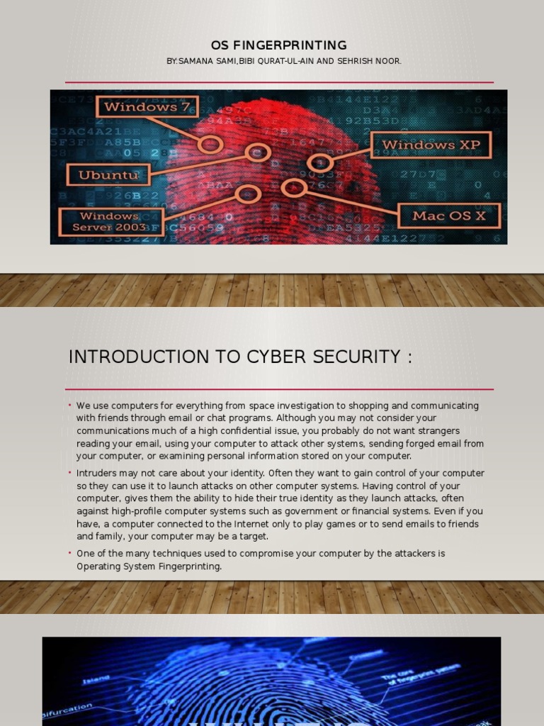 Os Fingerprinting Presentation | PDF | Operating System | Computer Security
