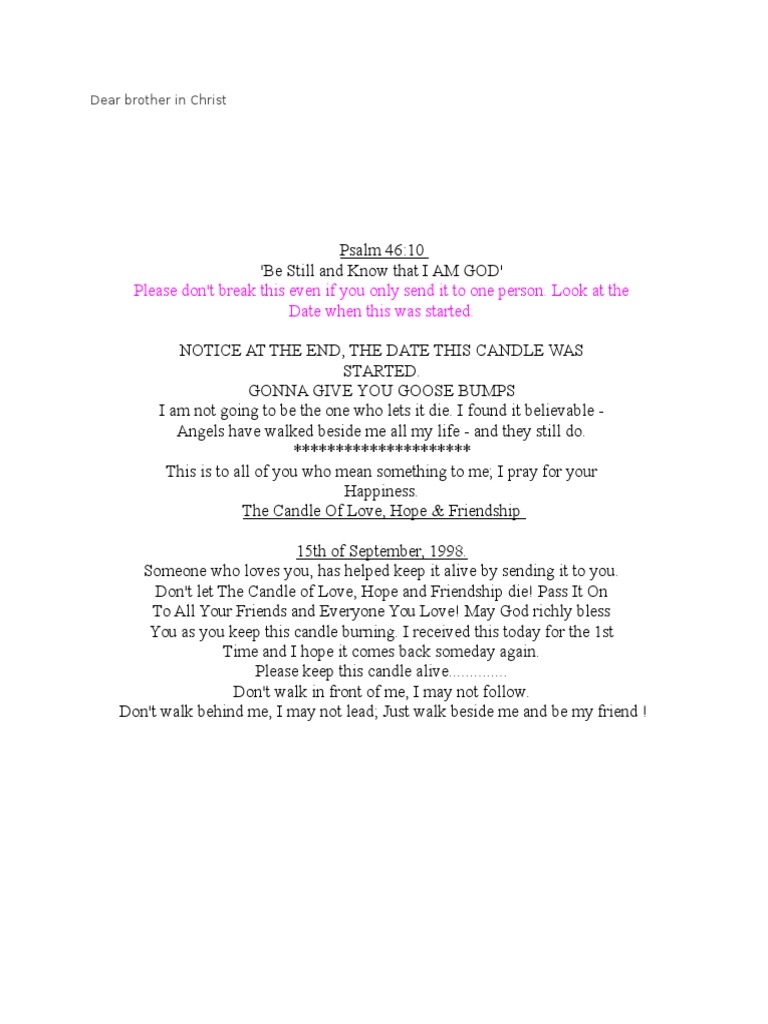 Dear Brother in Christ | PDF | Self-Improvement | Religion & Spirituality
