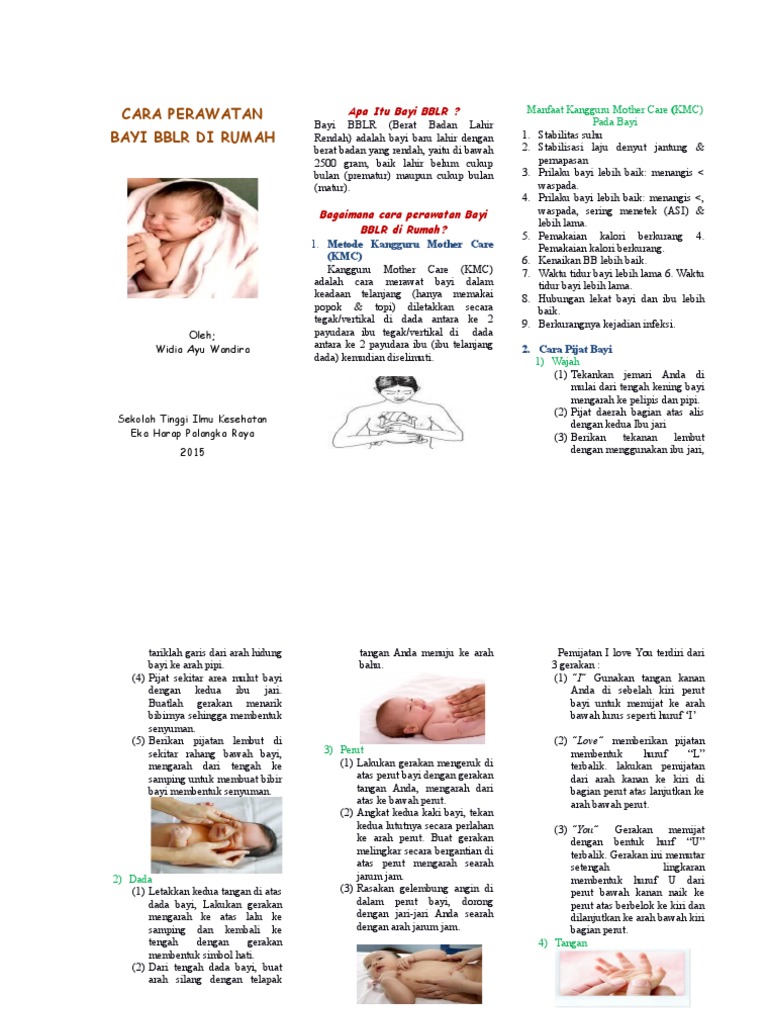 Leaflet Perawatan Bayi BBLR | PDF