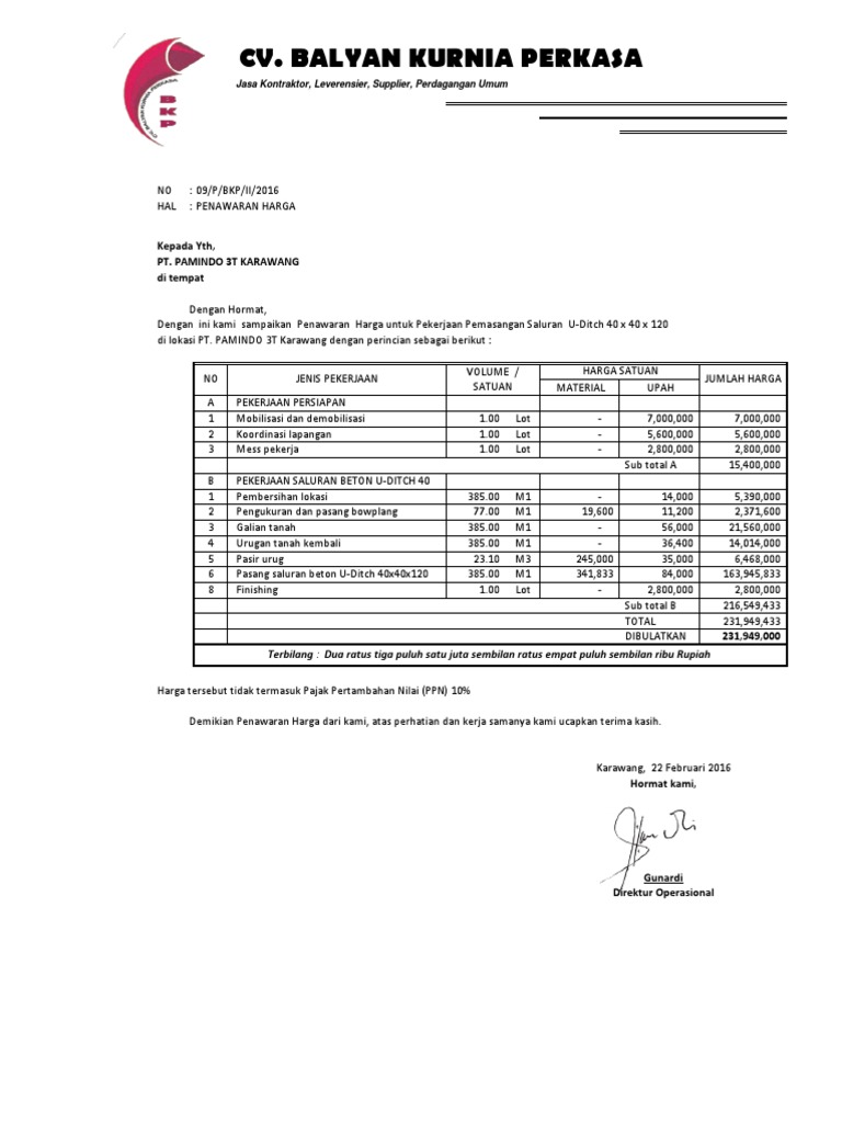 Rab U-Ditch Pamindo KRWG 1 | PDF