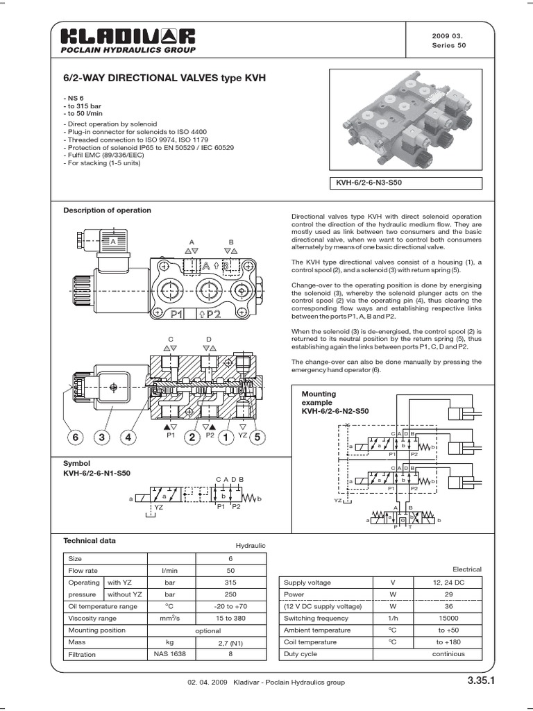 Kv6/2-Way Directional Valves | PDF | Valve | Electricity