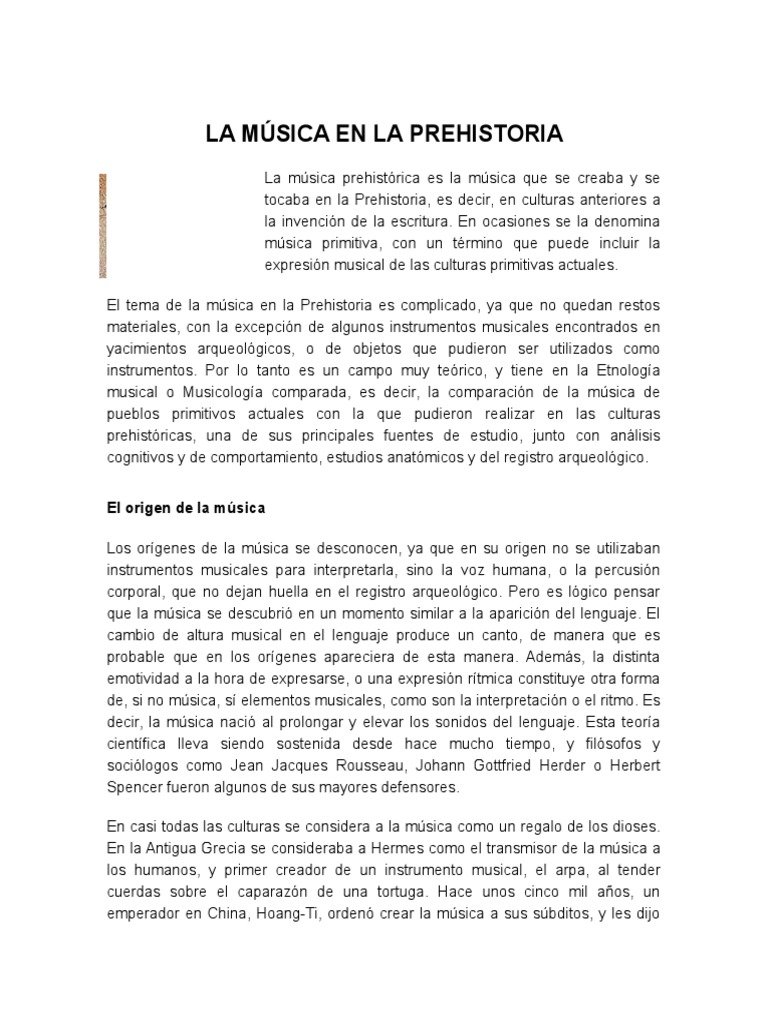 Música en La Prehistoria | PDF | Musica barroca | Canto gregoriano