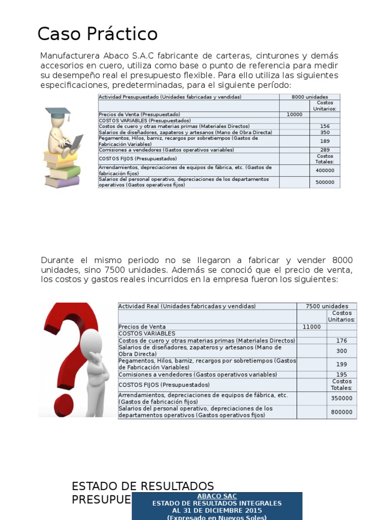 Caso Práctico Presupuesto Flexible (2) | Presupuesto | Ciencias económicas | Prueba gratuita de ...