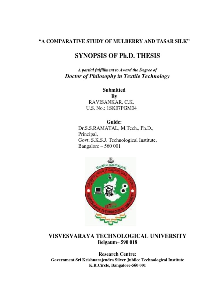 Synopsis PHD THESIS Broucher | PDF | Silk | Textiles