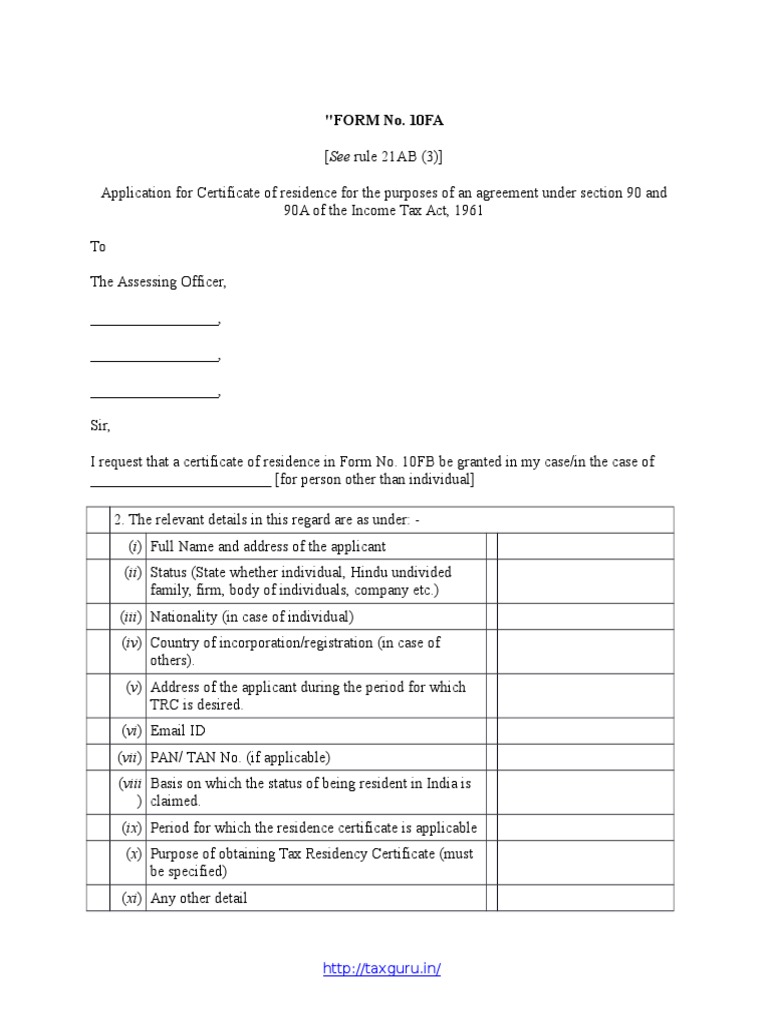 Form No. 10fa | PDF