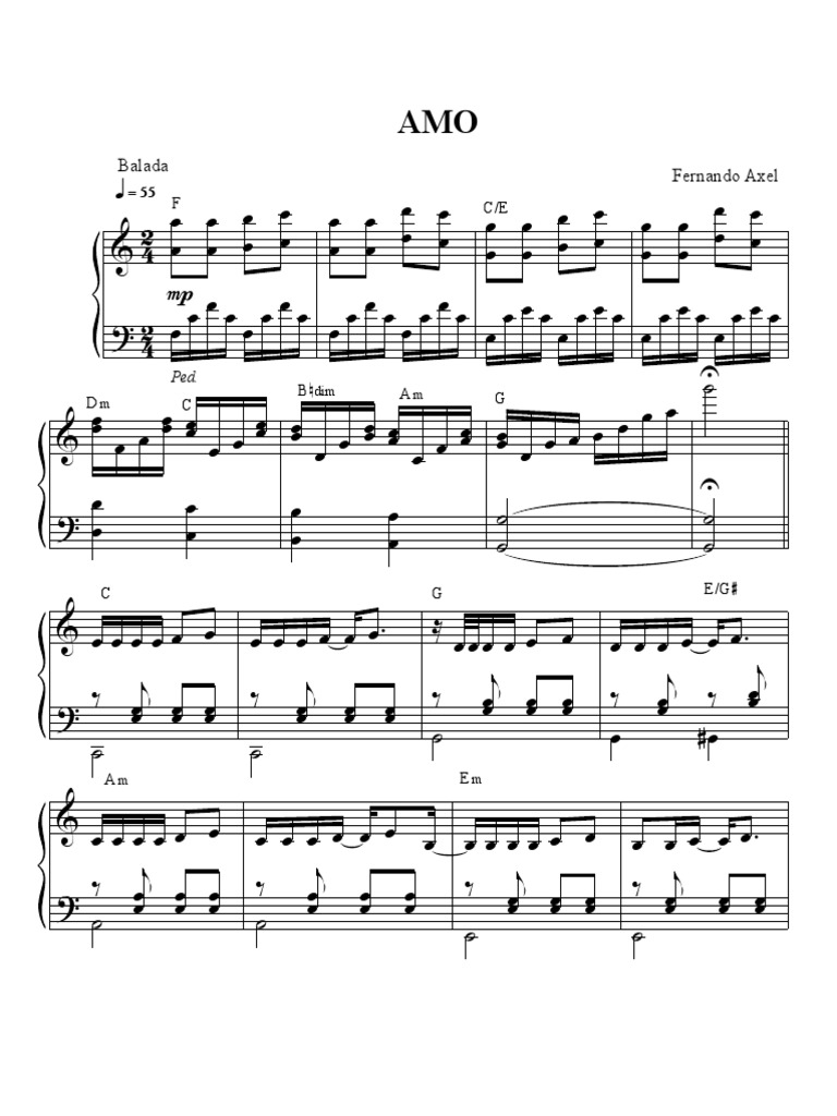 Amo Axel Partitura | PDF