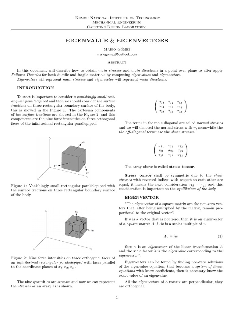 Eigenvalue | PDF | Eigenvalues And Eigenvectors | Matrix (Mathematics)