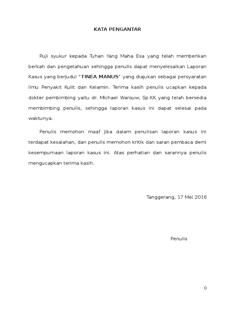 Laporan Kasus Tinea Manus Tahun 2016 | PDF