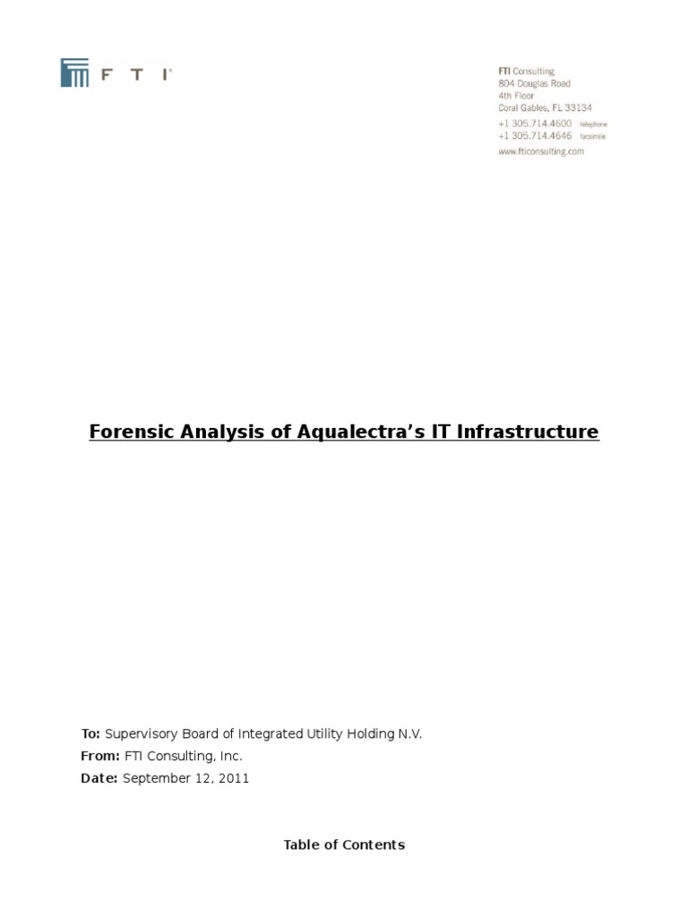 Forensic Analysis of Aqualectra's IT Infrastructure | PDF | Scada | Disaster Recovery