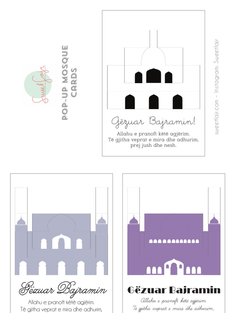 Pop Up Mosque Albanian Sweet Fajr | PDF