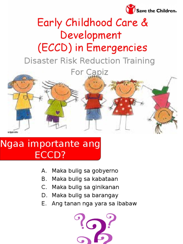 ECCD in Emergencies for DRR Roll-out_brgy Re-echo1 | Early Childhood ...