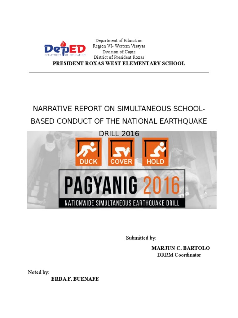 DRR Narrative Report | PDF | Emergency Management | Government