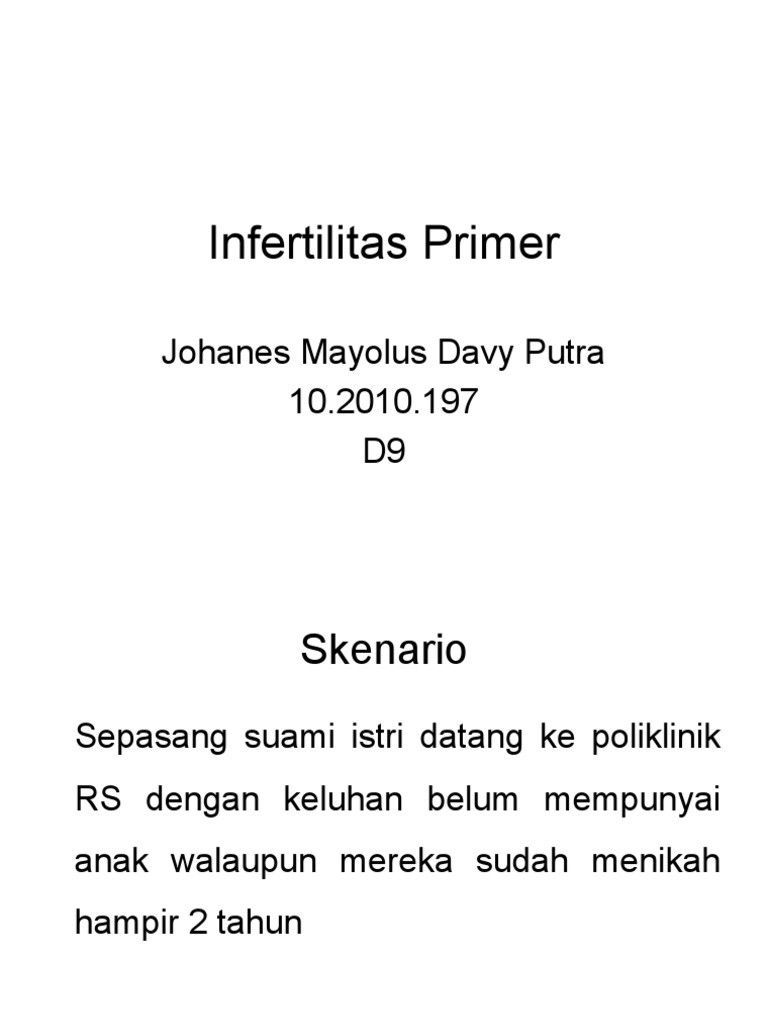 Infertilitas Primer | PDF | Pengembangan Diri | Kesehatan Holistik