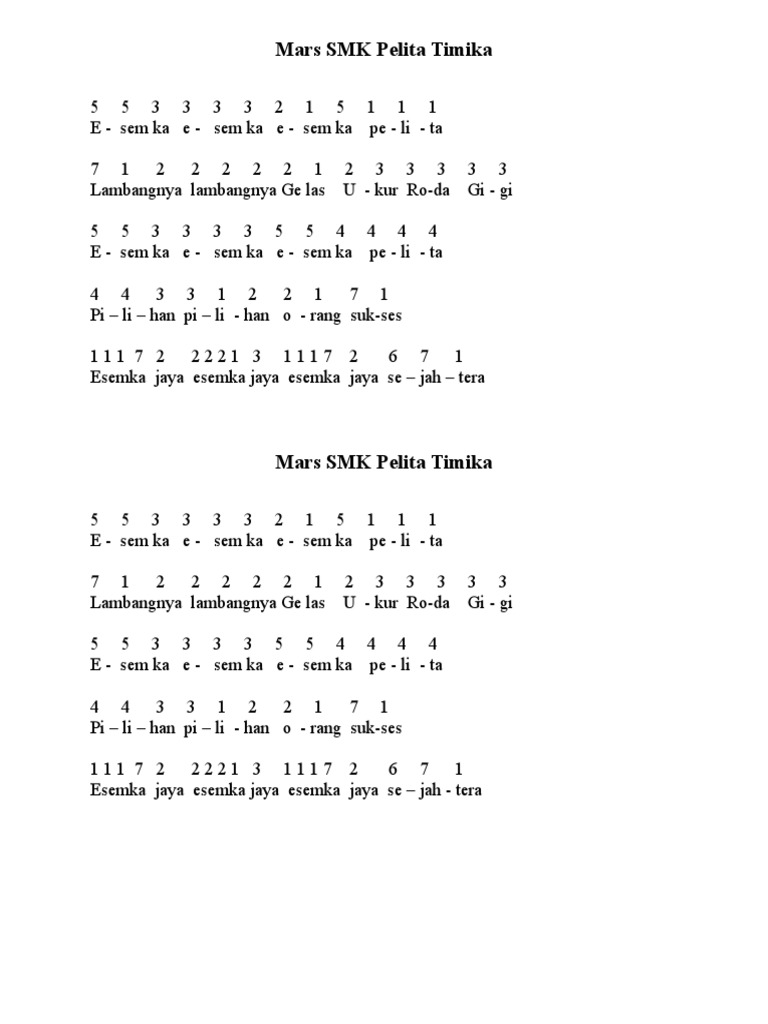 Mars SMK Pelita Timika | PDF