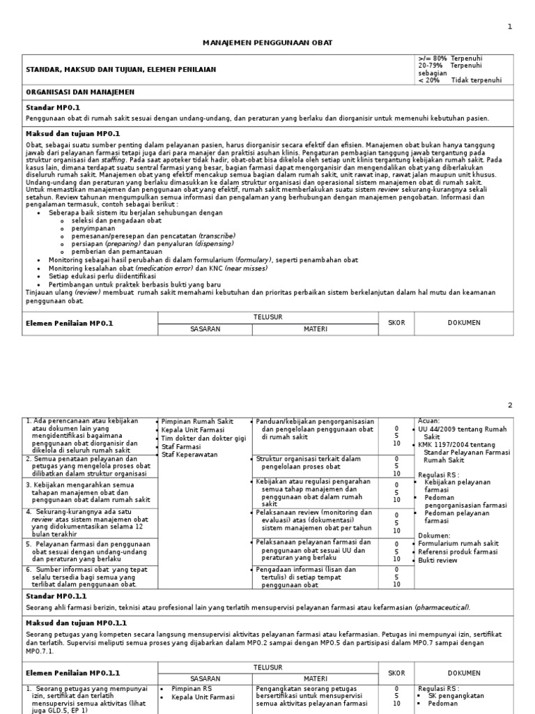 Manajemen Penggunaan Obat (MPO) | PDF