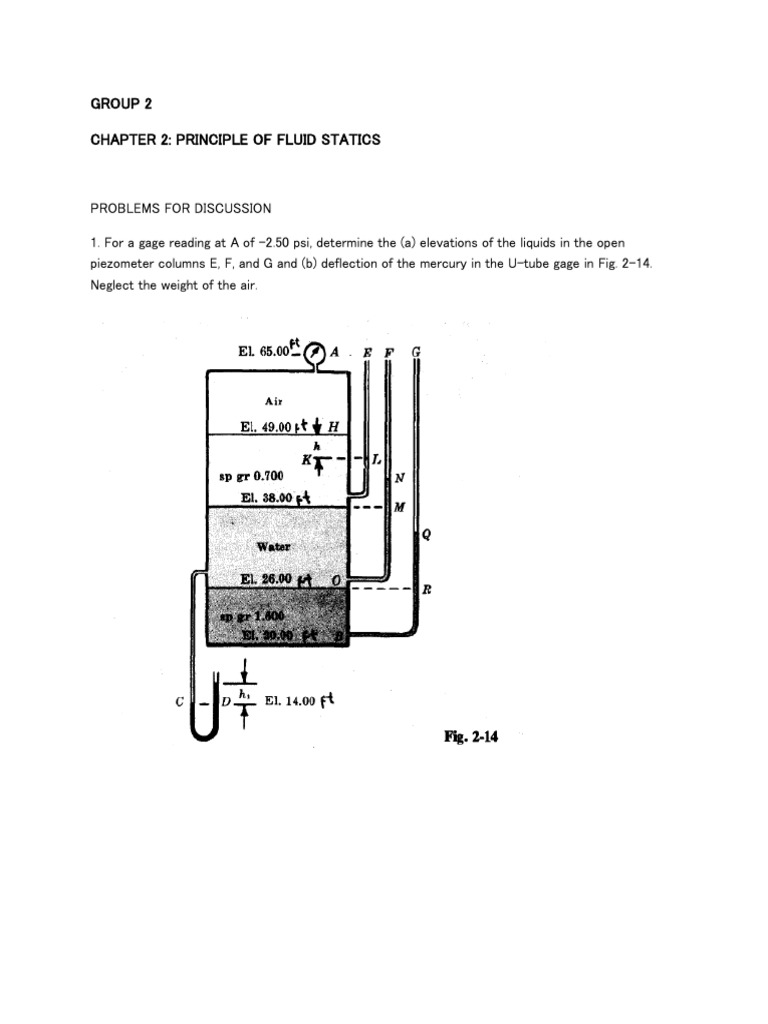 Manometer Problems Pdf