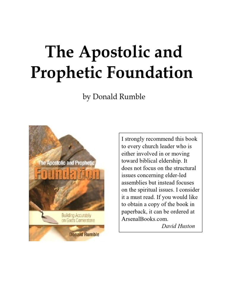 Apostolic Prophetic Foundation | PDF | Sophia (Wisdom) | Paul The Apostle