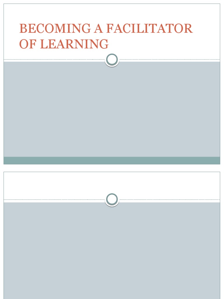 Becoming A Facilitator of Learning 1 | PDF | Facilitator | Observation