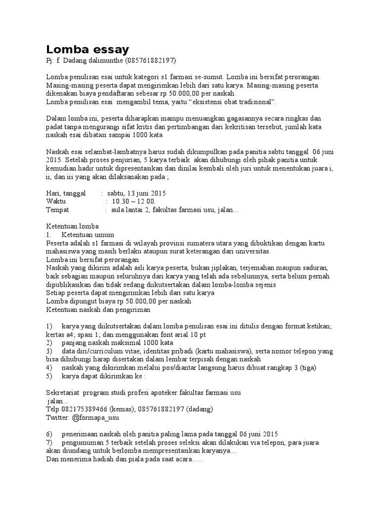 Lomba Essay | PDF | Ilmu Sosial | Komputer