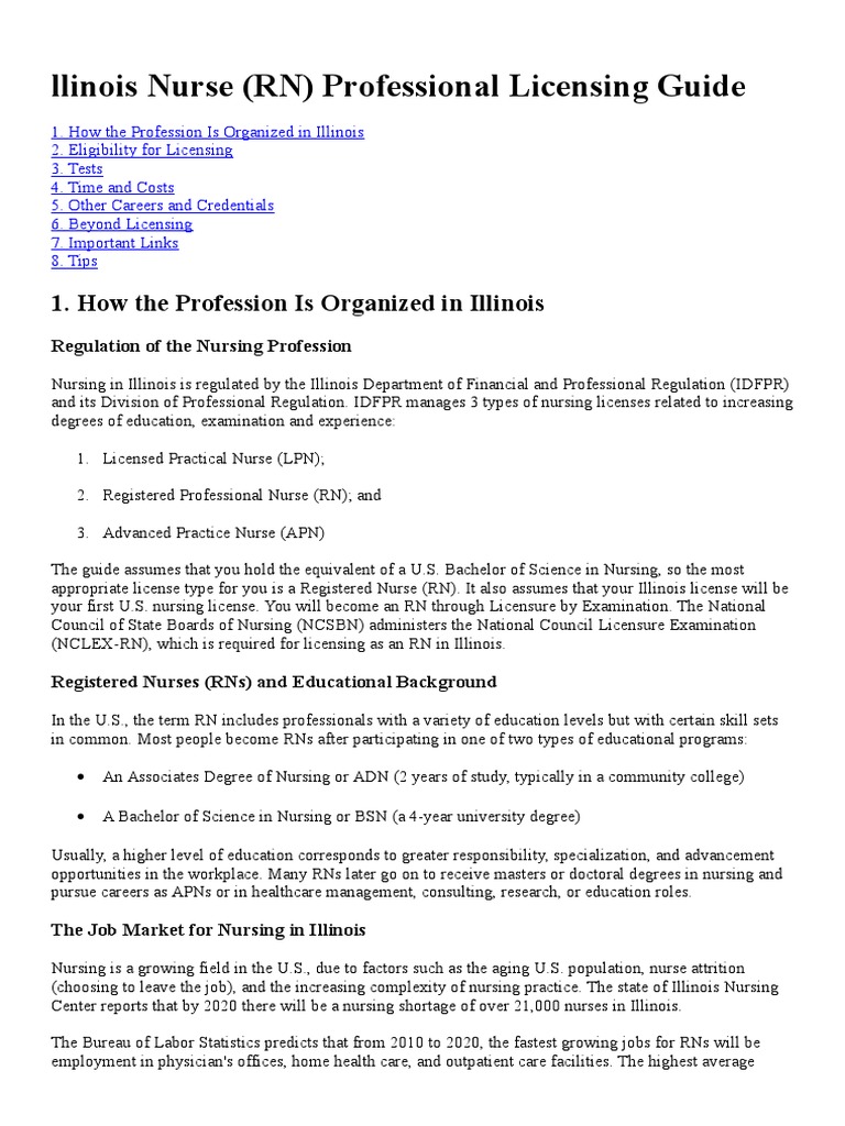 Illinois Nurse | PDF | National Council Licensure Examination | Nursing