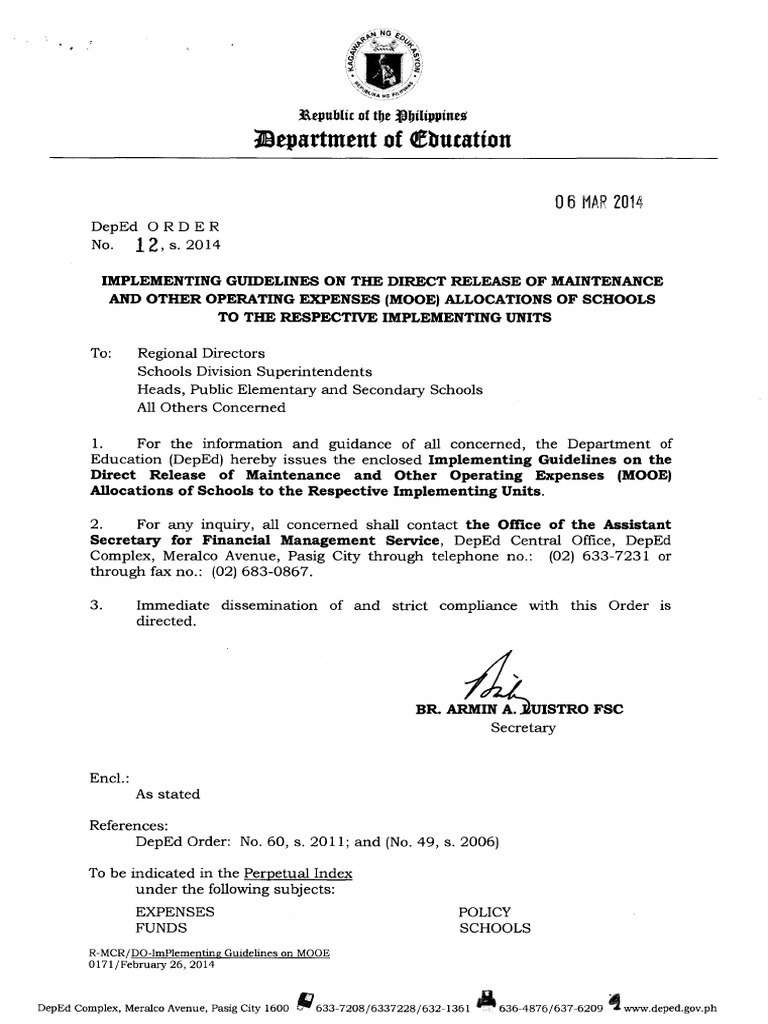 MOOE Liquidation | PDF