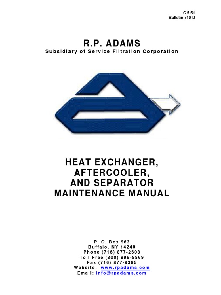 Heat Exchanger Aftercooler and Separator | PDF | Heat Exchanger | Pipe ...