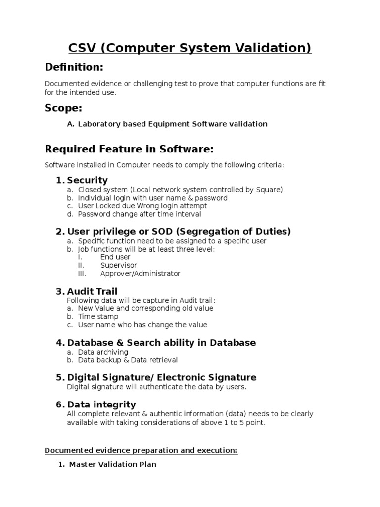 Computer System Validation | PDF | Verification And Validation | Audit