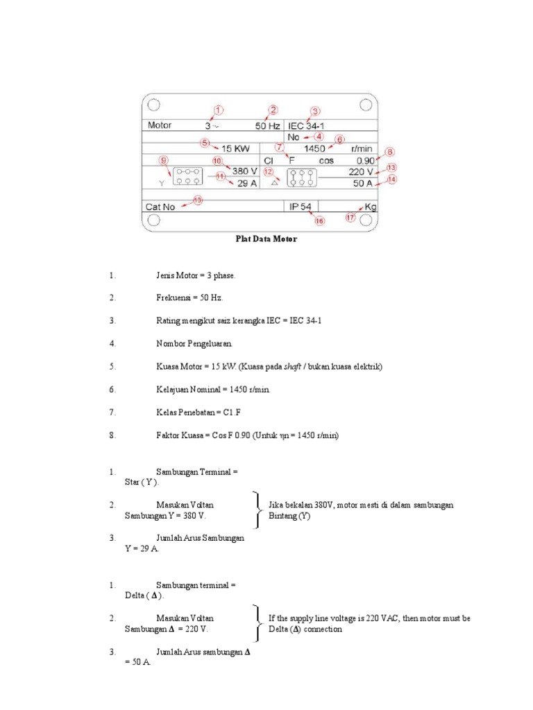 Plat Data Motor | PDF