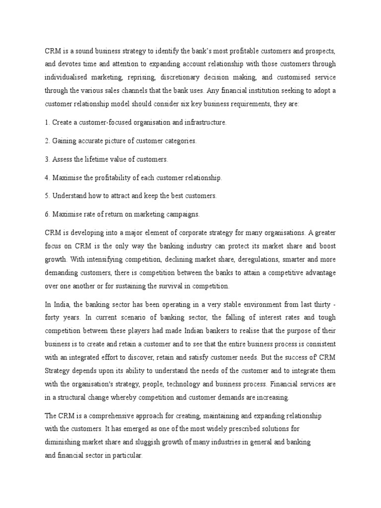 Conclusion | PDF | Customer Relationship Management | Strategic Management