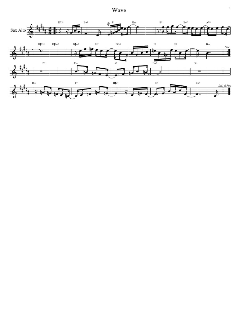 Wave Sax Alto Eb | PDF