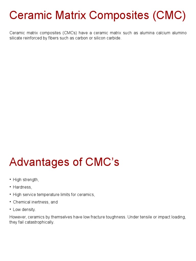 CMC (Ceramic Matrix Composite) | PDF | Composite Material | Ceramics