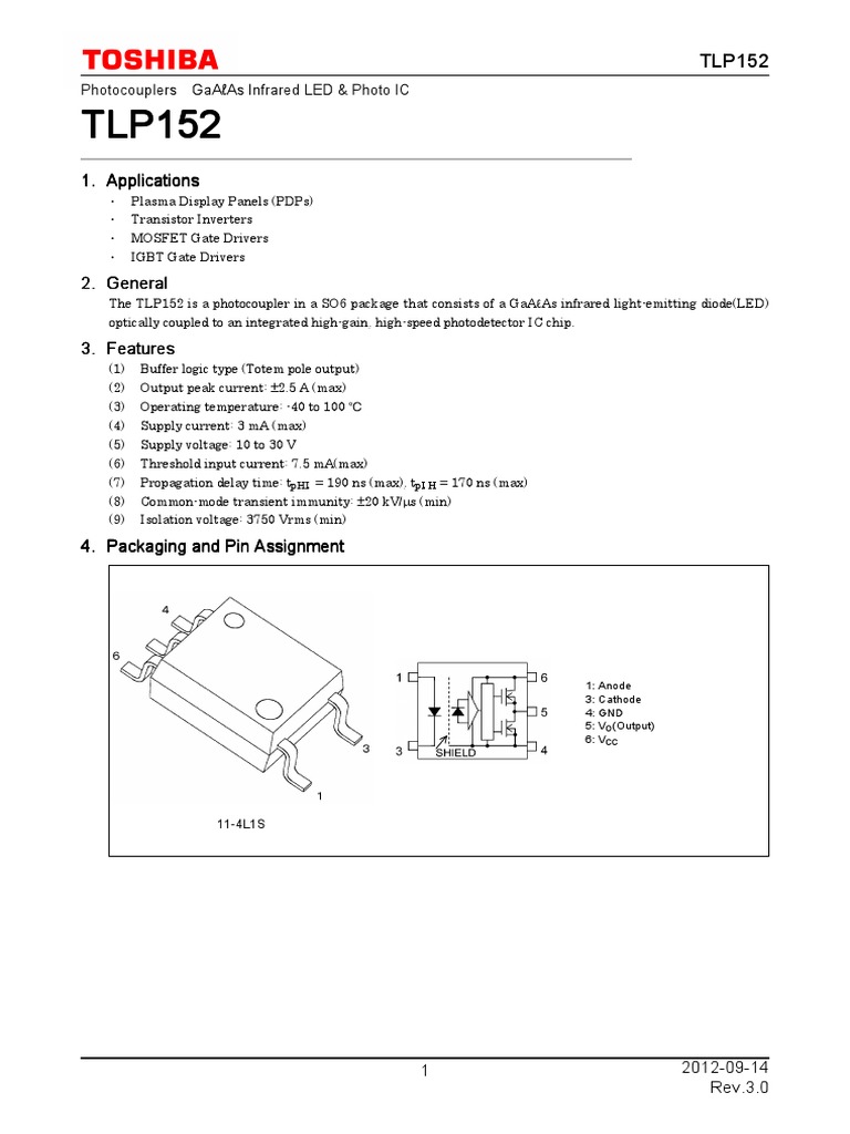 TLP152 Datasheet en 20120914-736988 | PDF | Reliability Engineering ...