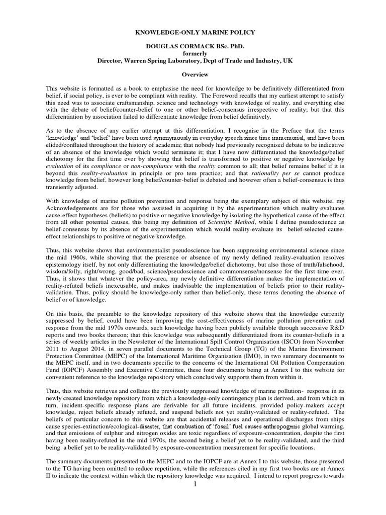 Marine PPR Copy 18th July 2016 | PDF | Carbon Dioxide | Epistemology