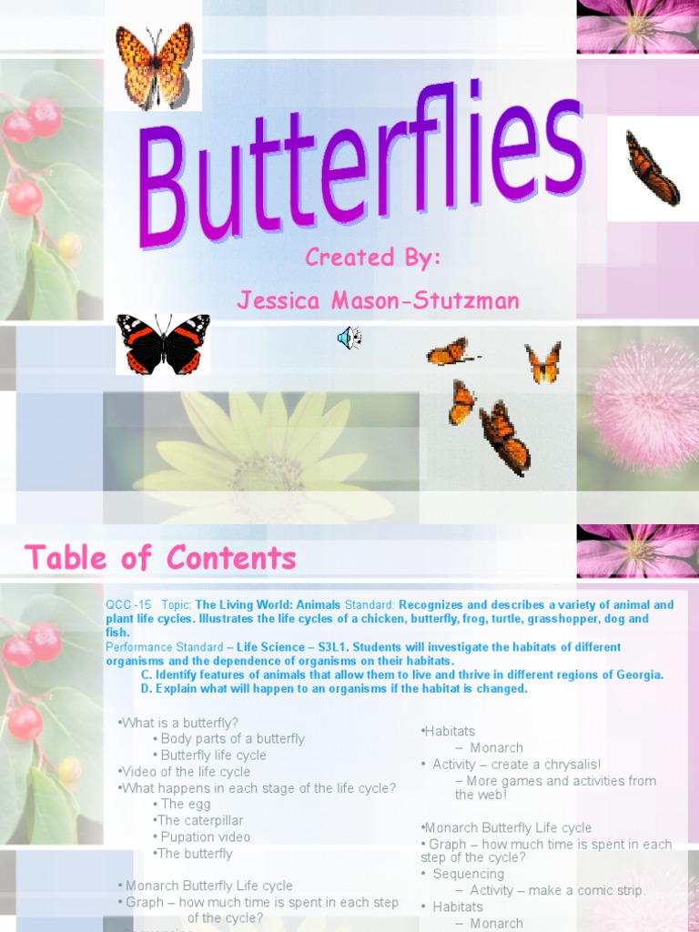 Presentation On Butterflies | PDF | Science & Mathematics
