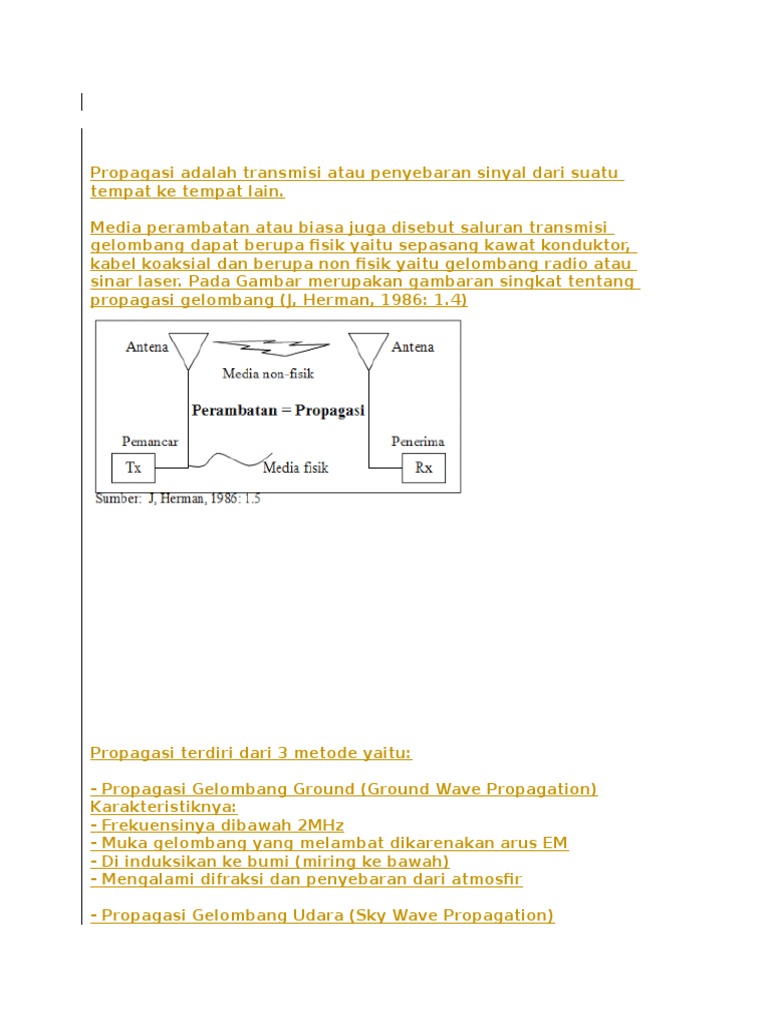 Propagasi Adalah Transmisi Atau Penyebaran Sinyal Dari Suatu Tempat Ke ...