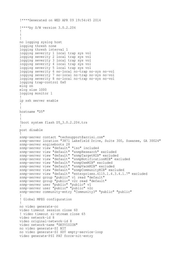 Workingconfig 1-9-2014 | Descargar gratis PDF | Network Architecture | Networking Standards