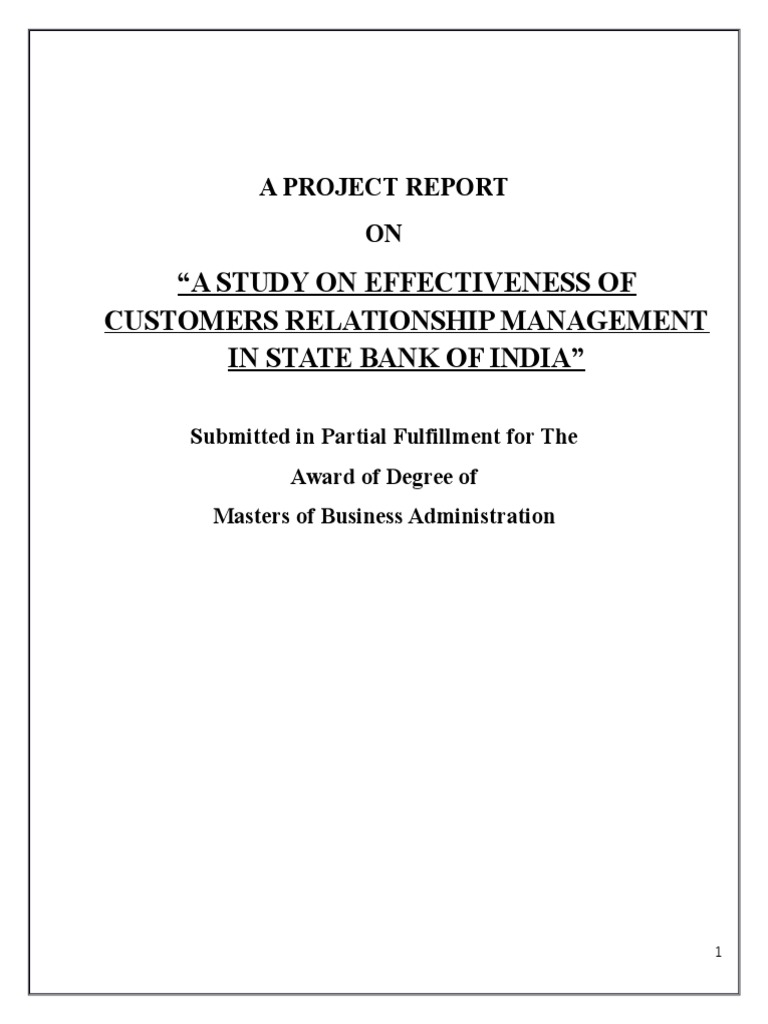 Project Report | Download Free PDF | Customer Relationship Management ...