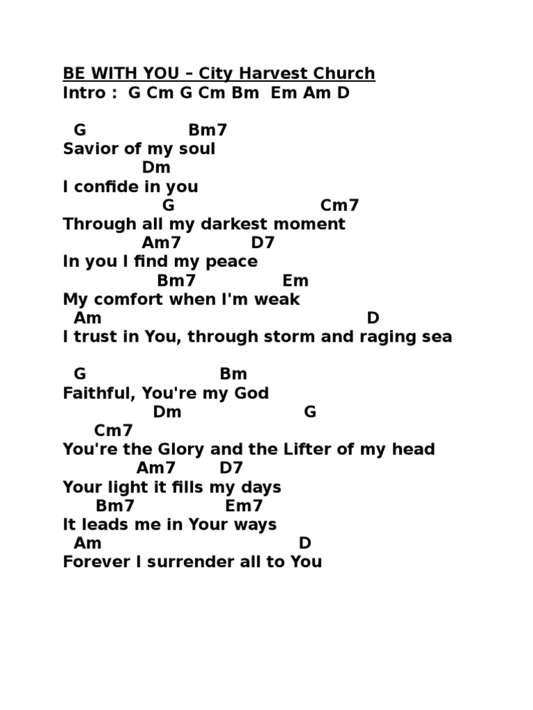 BE WITH YOU City Harvest Church | PDF